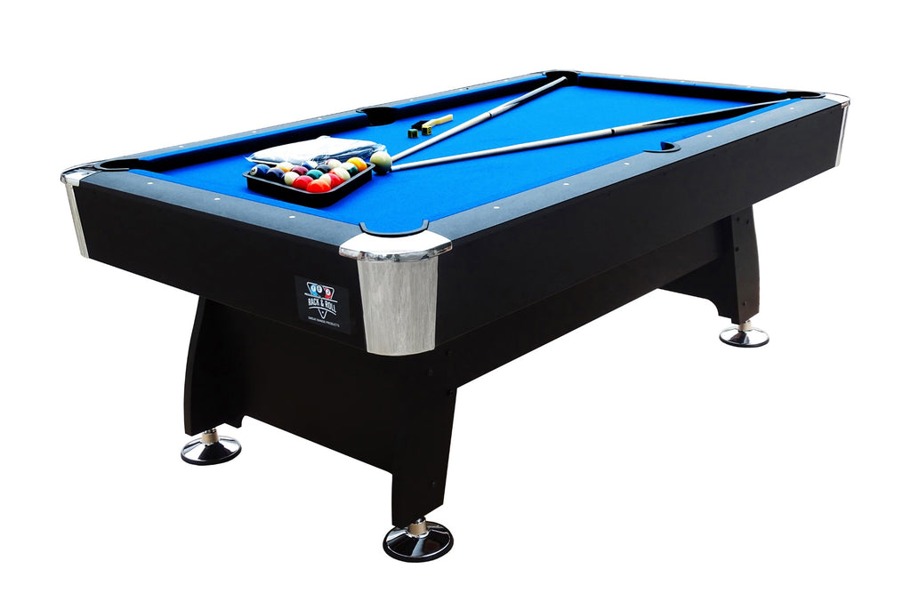 Assembled 7Ft Pool Table Blue With Auto Ball Return The Ultimate Packa ...